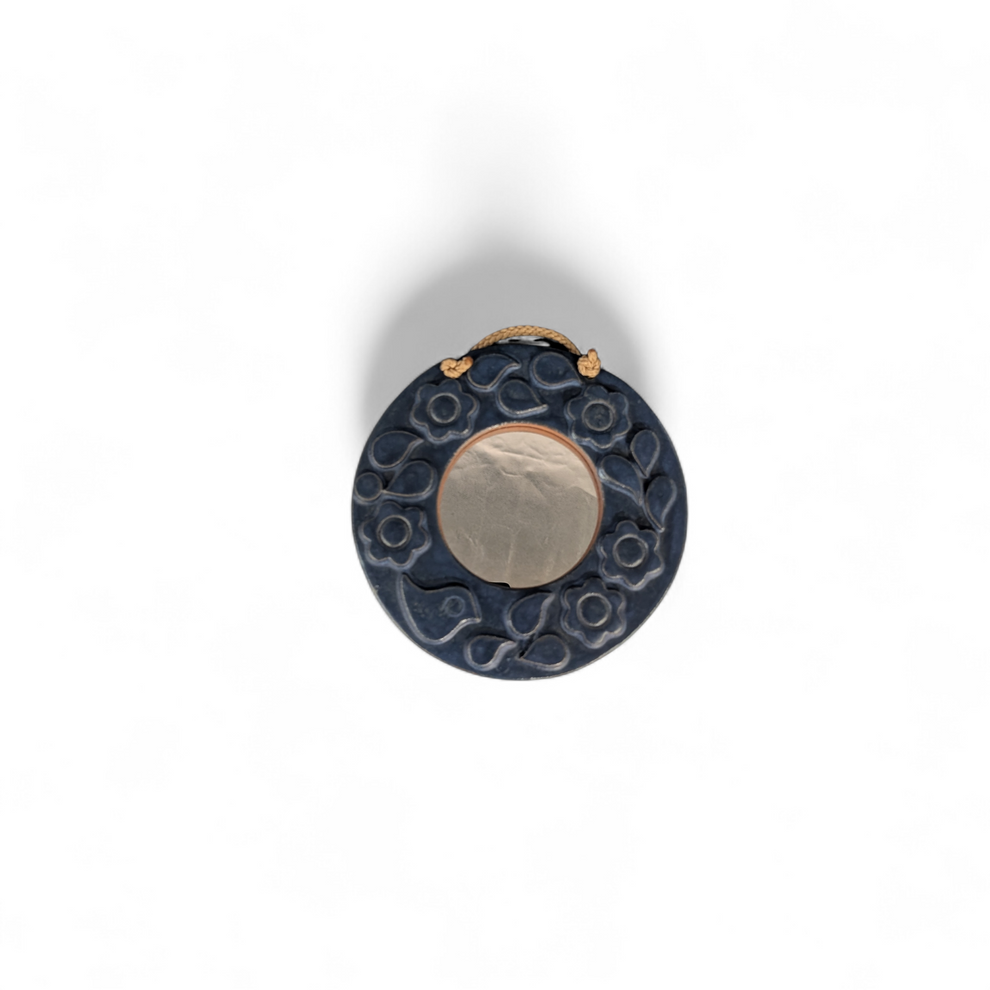 408 Blue Flower Mirror – Weems Gallery and Framing